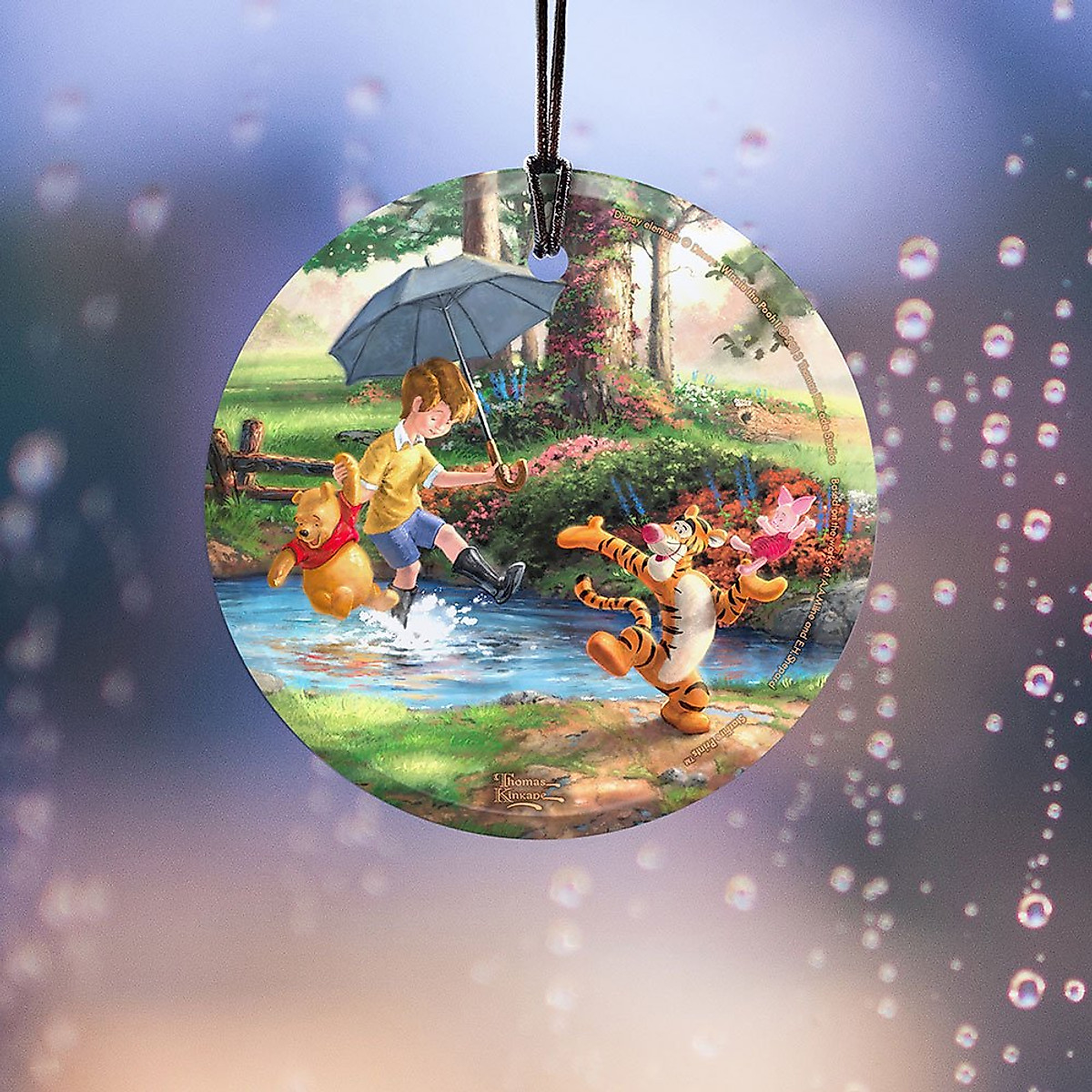 Thomas Kinkade Studios (Winnie the Pooh I) StarFire Prints Hanging Glass SPCIR467