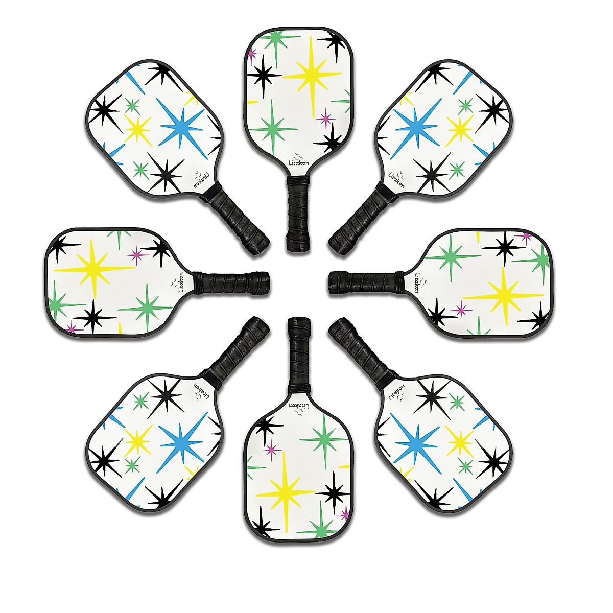 Litakon Premium Youth Pickleball Paddle Set, 2 Fiberglass Kids Paddles with Honeycomb Core, Bundle of Lightweight Fiberglass Rackets for Kids Age 4-12, Backpack, 4 Balls, 2 Kids Rackets
