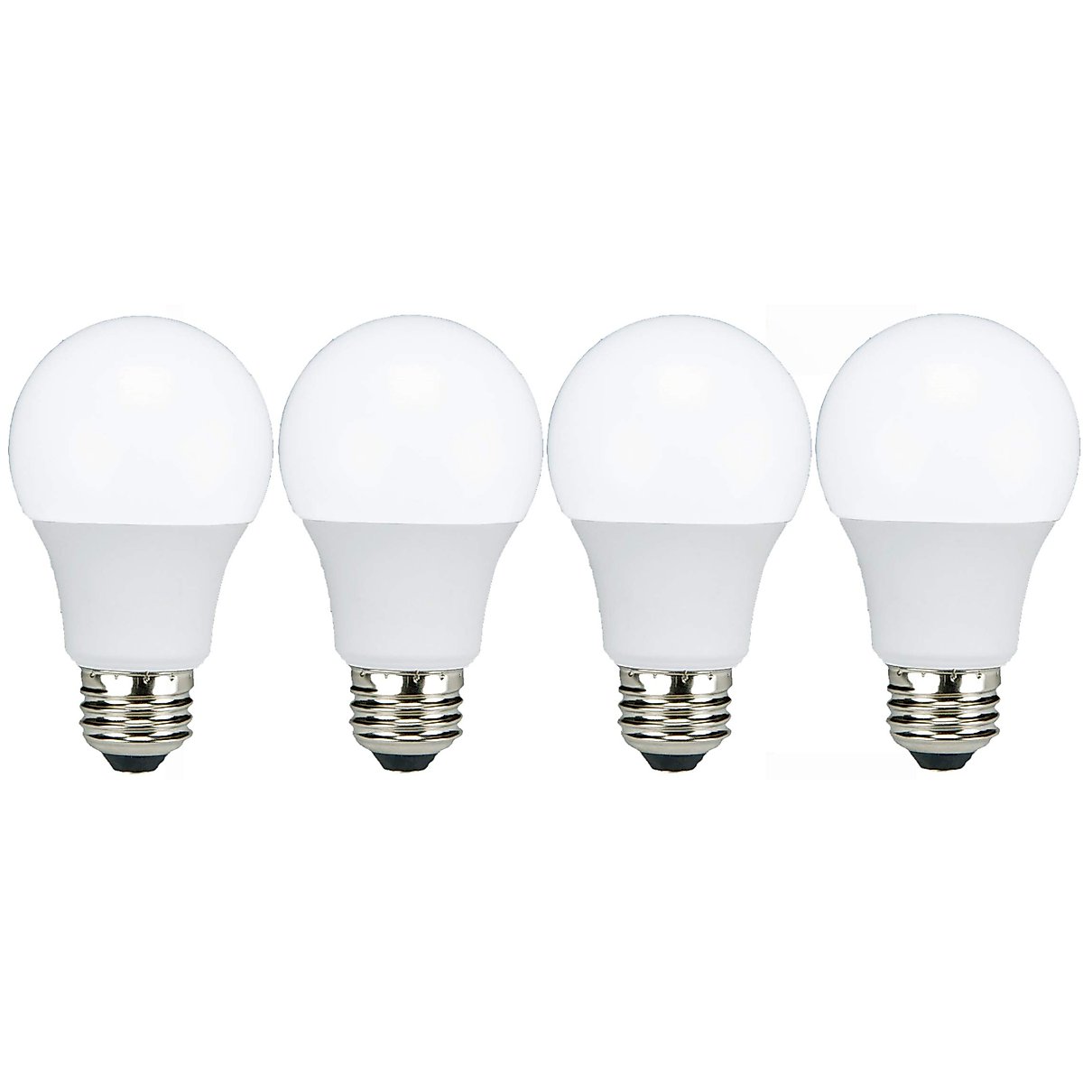 TCP LED 60 Watt Equivalent A19 | 4 Pack | Cool White (4100K) Shatter Resistent | 800 Lumens | 10,000 Hours | Non-Dimmable Light Bulbs
