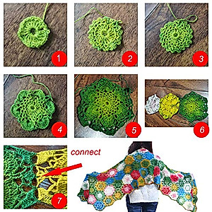 golo Wool Yarn for Knitting 550yd 0.22Ib Cachemire Multicolor Rainbow Yarn (Orange-Black)