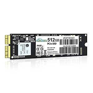 Cloudeck NVMe SSD 512GB PCIe Gen3x4 Internal Solid State Drive with 3D NAND for MacBook Air (Mid 2013-2017), MacBook Pro(Retina, Late 2013-Mid 2015), Mac Pro(2013) & Mini (2014), iMac(2013-2017)