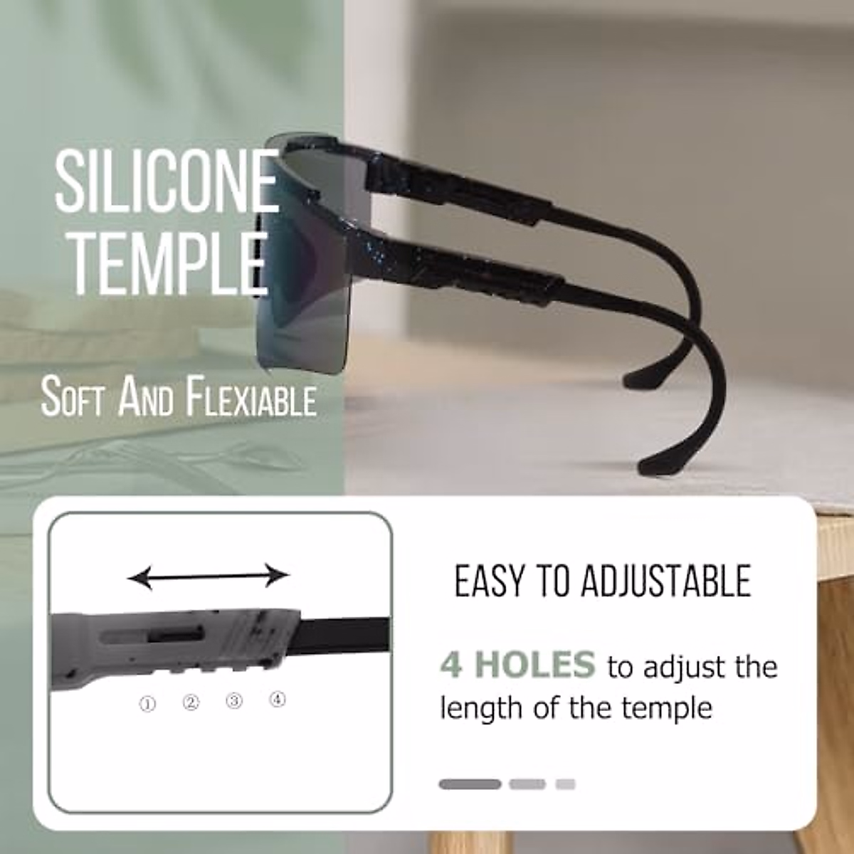 NICBOOY 3 Packs Rubber Earpiece For Sports Sunglasses, Replacement Ear Piece For Brand Sunglasses,  Anti-slip Silicone Earpiece Sports Sunglasses