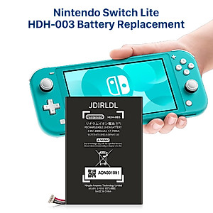 JDIRLDL HDH-003 Battery, [4680mAh] Upgraded 2024 New 0 Cycle Battery Replacement for Nintendo Switch Lite, Lite HDH-003 HDH-001 Lite with Professional Replacement Tool Kits