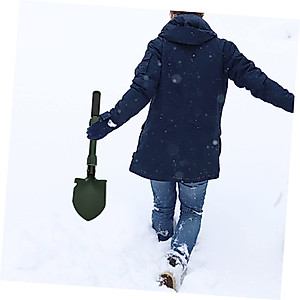CLISPEED 3 Sets Snow Shovel Tri- Fold Handle Shovel Weeding Shovel Spade Shovel Soil Trowel Multipurpose Tool Pointed Garden Trowel Flower Shovel Beach Shovel Snow Removal Stainless Steel