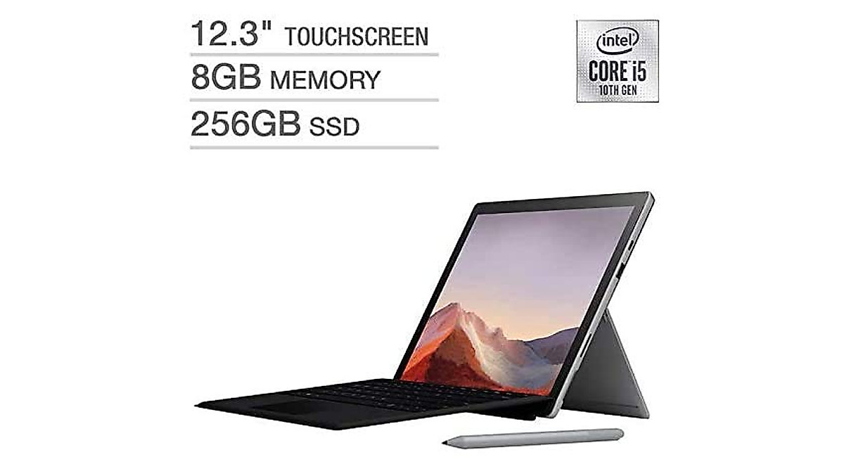 Surface Pro 7 Bundle: i5, 8GB RAM, 256GB SSD, Type Cover & Pen