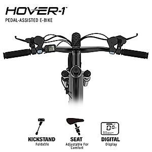 Hover-1 Instinct Electric Bike with 350W Motor, 18 mph Max Speed, 26” Tires, and 40 Miles of Range E Bike for Adults & Teens