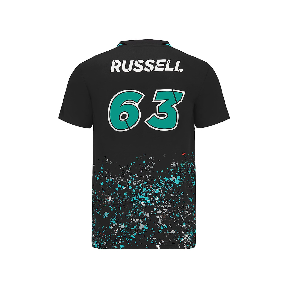 Mercedes-AMG Petronas Formula One Team F1 George Russell #63 Sports T-Shirt (XL) Black
