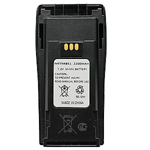 Teseko NNTN4851 NNTN4851A NNTN4496 NNTN4497AR NNTN4970A 7.2V 2200mAh Ni-MH Two-Way Radio Battery Replacement for Motorola CP040 CP140 CP150 CP160 CP180 CP200 PR400 EP450+Belt Clip