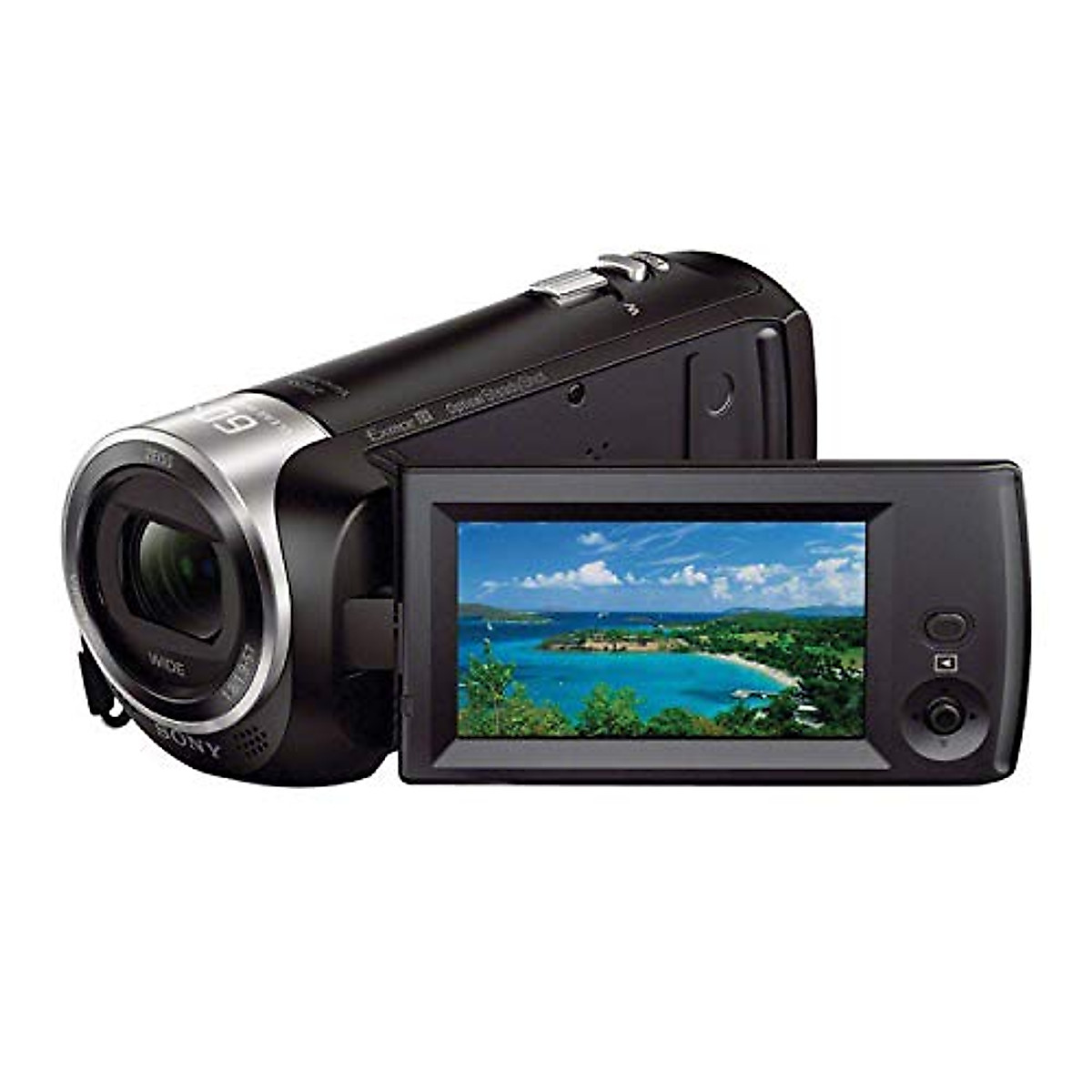 Sony CX405 Handycam 1080p Camcorder Bundle with 32GB SD Card, Case, Tripod, Card Reader, Battery, and Portable Accessory (7 Items)