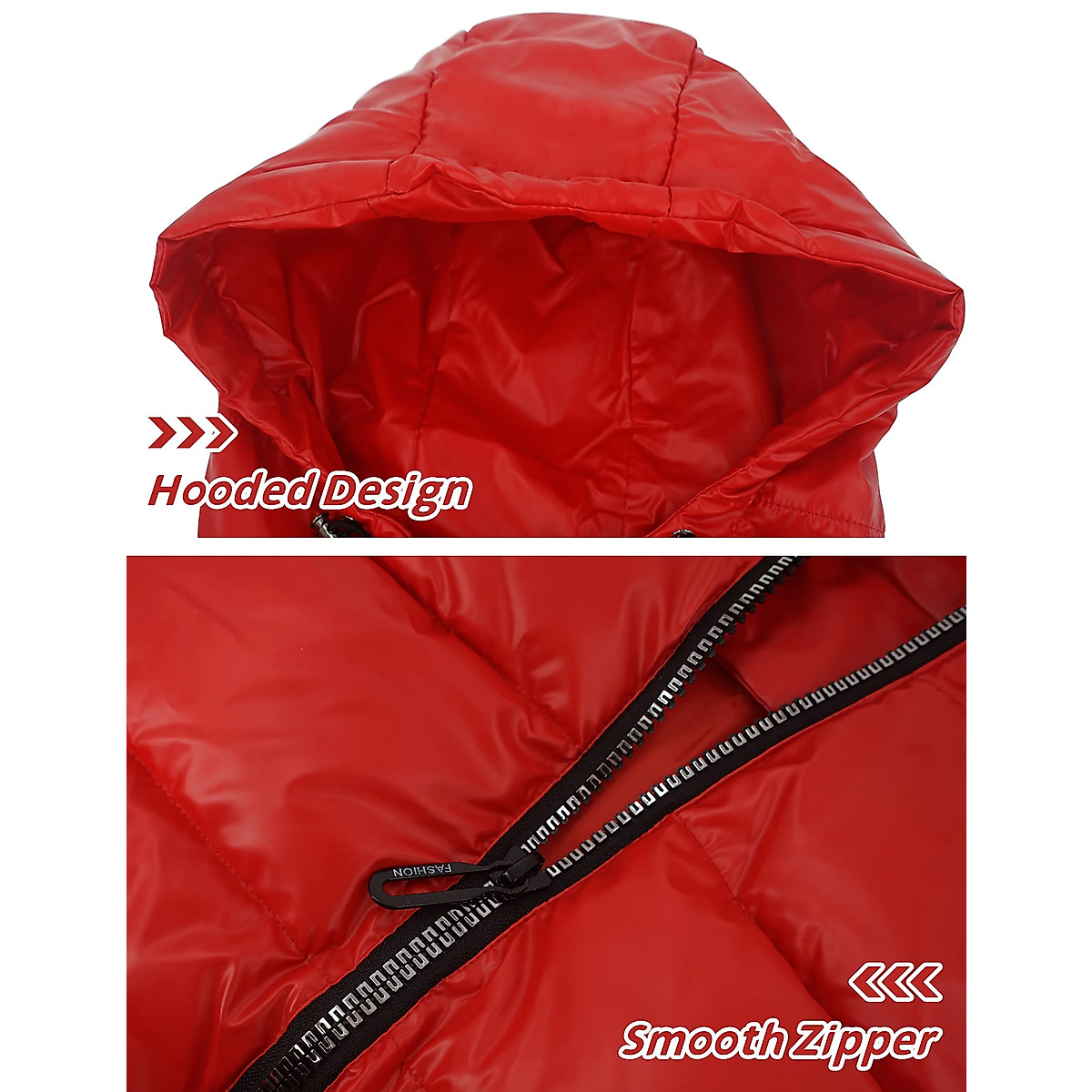 Happy Cherry Girls Boys Light Weight Down Vest Kids Packable Down Puffer Vest Waistcoat Winter Outerwear Red 11-12T