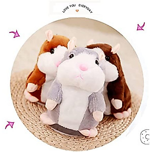 United_Feature Talking Hamster Repeats What You Say Educational Talking Toy Repeating Hamster Toy Gift for Boys and Girls