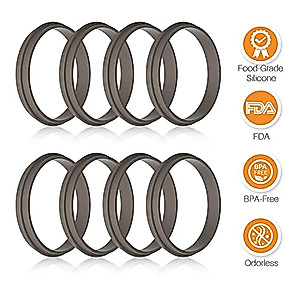 AmapleL 8 Pack Gasket for Gatorade Water Bottle Lid Replacement, Silicone Water Bottle Gasket Replacement Compatible with Gatorade GX Bottle Rubber Seal