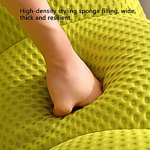 Lazy Sofa Ultra Comfy Fireside Sofa Chair Upholstered Bubble Single Floor Sofa 3D Honeycomb Shape Bubble Sofa Curved Couch for Living Room Office (Color : Yellow)
