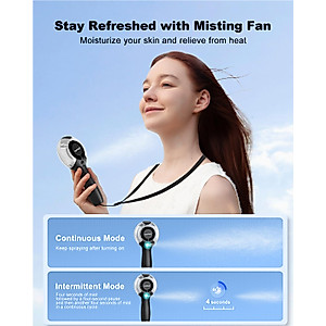 TriPole Misting Fan Portable Handheld Fan with Mist, 4000mAh Rechargeable Personal Mister Fan with 40ml Water Tank, High-Speed Airflow Mini Water Spray Fan for Outdoor Trip Travel Park Beach Camping