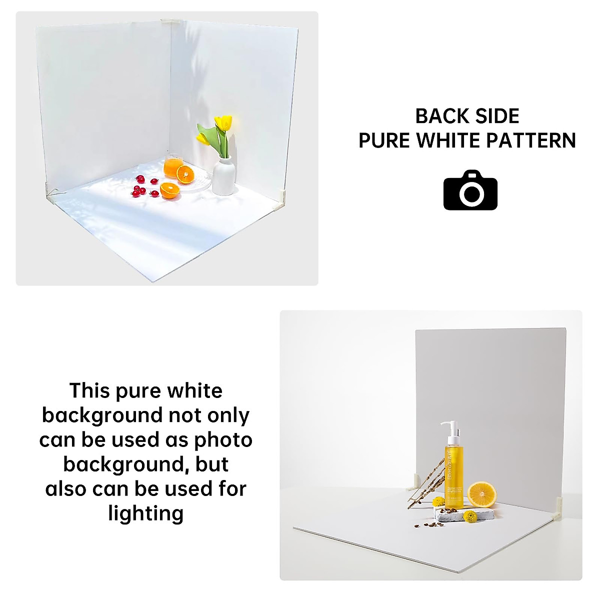 5PCS Photo Backdrop Boards with Carry Bag, 16x16Inch Marble Cement Wooden Photography Background for Food Photography, EOAJAFOU