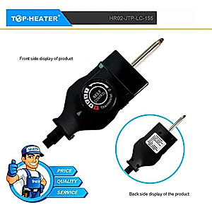 Adjustable Thermostat Probe Cord for Masterbuilt Smokers & Electric Griddles，Outdoor/Household Electric Smoker,Power Cord with Thermostat Control,HR Huare Technology 15A/125V