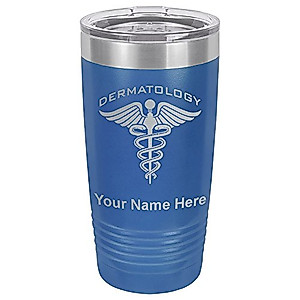 LaserGram 20oz Vacuum Insulated Tumbler Mug, Dermatology, Personalized Engraving Included (Dark Blue)