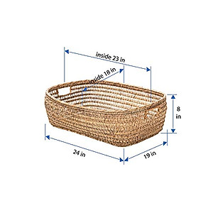 Kouboo Cambria Open Weave Basket, Honey-Brown
