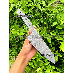 Forged Damascus Chef Knife Blank for Knife Making Diy 7 inch Blade Professional Japanese Santoku Knife Kitchen Knife Blank vk3717
