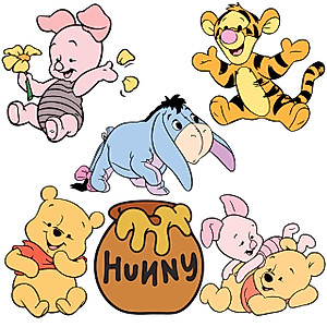 6PCS Large Bear Cutouts with Stand, 12inch Baby Baby Shower Decorations, Classic Party Supplies, Vintage Bear Cardboard Cutout Prop | Stand Up Prop