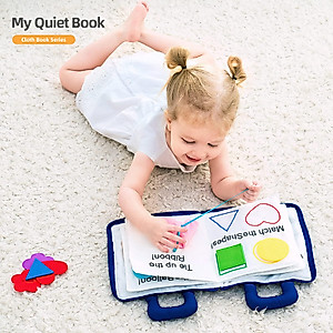 Jollybaby Quiet Book Montessori Toys, Toddlers Travel Toy, Preschool Learning Activities Early Educational Toy, 10 Sensory Activities Busy Book for Boys & Girls with Zipper(Underwater)