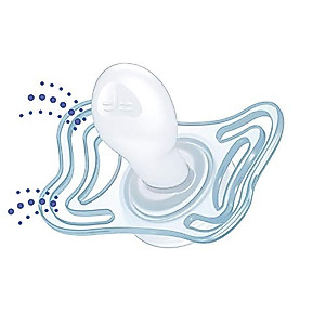 Chicco PhysioForma Light Day & Night including Glow In Dark Pacifier for Babies 0-6m, Pink, Orthodontic Nipple, BPA-Free, 2-count in Sterilizing Case