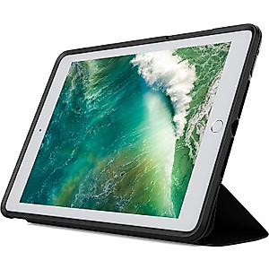 OtterBox Symmetry Series Folio Case for iPad (5th and 6th Generation) - Non-Retail Packaging - Starry Night (Clear/Black/Dark Grey Microsuede)