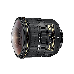 Nikon AF-S FISHEYE NIKKOR 8-15mm f/3.5-4.5E ED F/4.5-29 Fixed Zoom Camera Lens, Black