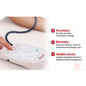 Upper Arm Blood Pressure Monitor - BANCLAR - Digital BP Machine with Adjustable Automatic Inflating BP Cuff - Blood Pressure Monitor for Home Use - sphygmomanometer - Blood Pressure - BPM