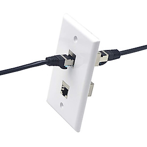 VCE RJ45 Cat6 Shielded in-line Coupler 25-Pack, Cat 6 Female to Female Keystone Jack 8P8C Cat5e Modular Connector with Keystone Latch
