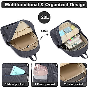 School Backpack for Teens Large Corduroy Bookbag Lightweight 17 inch Laptop Bag for Girls Boys Casual High School College