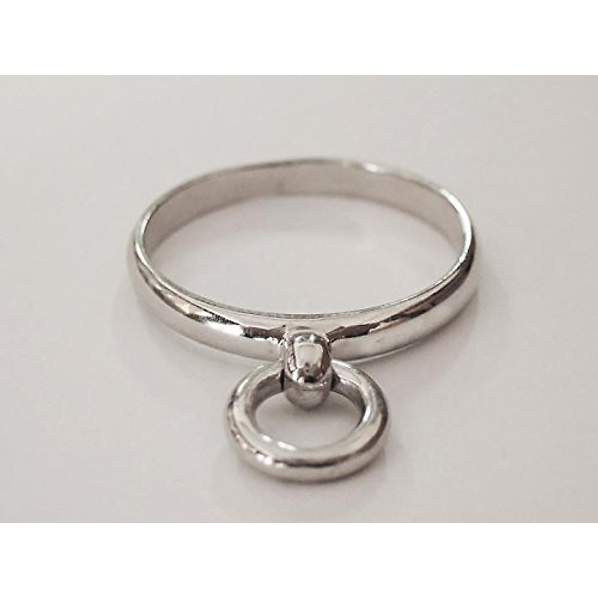 SOVATS Small Open Circle Thumb Ring for Women 925 Sterling Silver Rhodium Plated - Simple, Stylish &Trendy Nickel Free Ring, Size 9