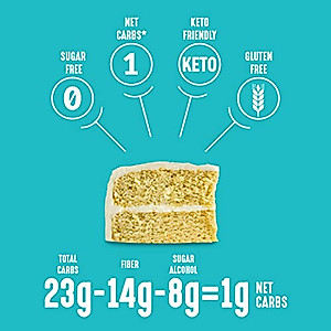 Lakanto Sugar Free Keto Cake Mix - Sweetened with Monk Fruit, Gluten Free, 1 Net Carb, Keto Diet Friendly, Delicious - Vanilla