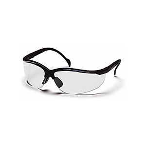 Pyramex SB1810ST Venture II Safety Glasses with Anti-Fog Lens, Standard, Black (Pack of 12)
