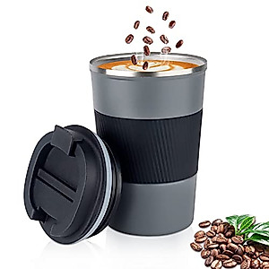 KETIEE Travel Coffee Mug Spill Proof 12oz, Insulated Coffee Mug to Go, Thermo Hot Coffee Tumbler, Reusable Coffee Cups with Seal Lid, Vacuum Stainless Steel Coffee Travel Mugs for Hot/Ice Coffee Tea