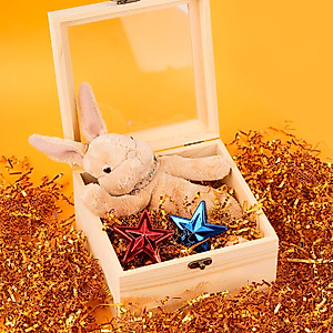 Kolewo4ever 1LB Crinkle Cut Paper Shred Filler Metallic Shredded Paper Filler Strands Shred Raffia Tissue Craft Bedding Cushion, Wedding Birthday Bridesmaid Engagement Gift Box Bag Retail (Gold)