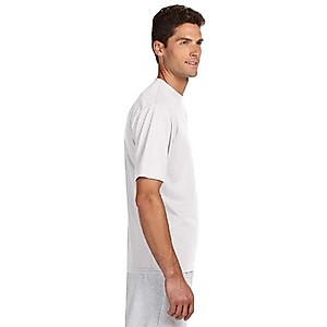 A4 Men's Cooling Performance Crew Short sleeve, White, Large