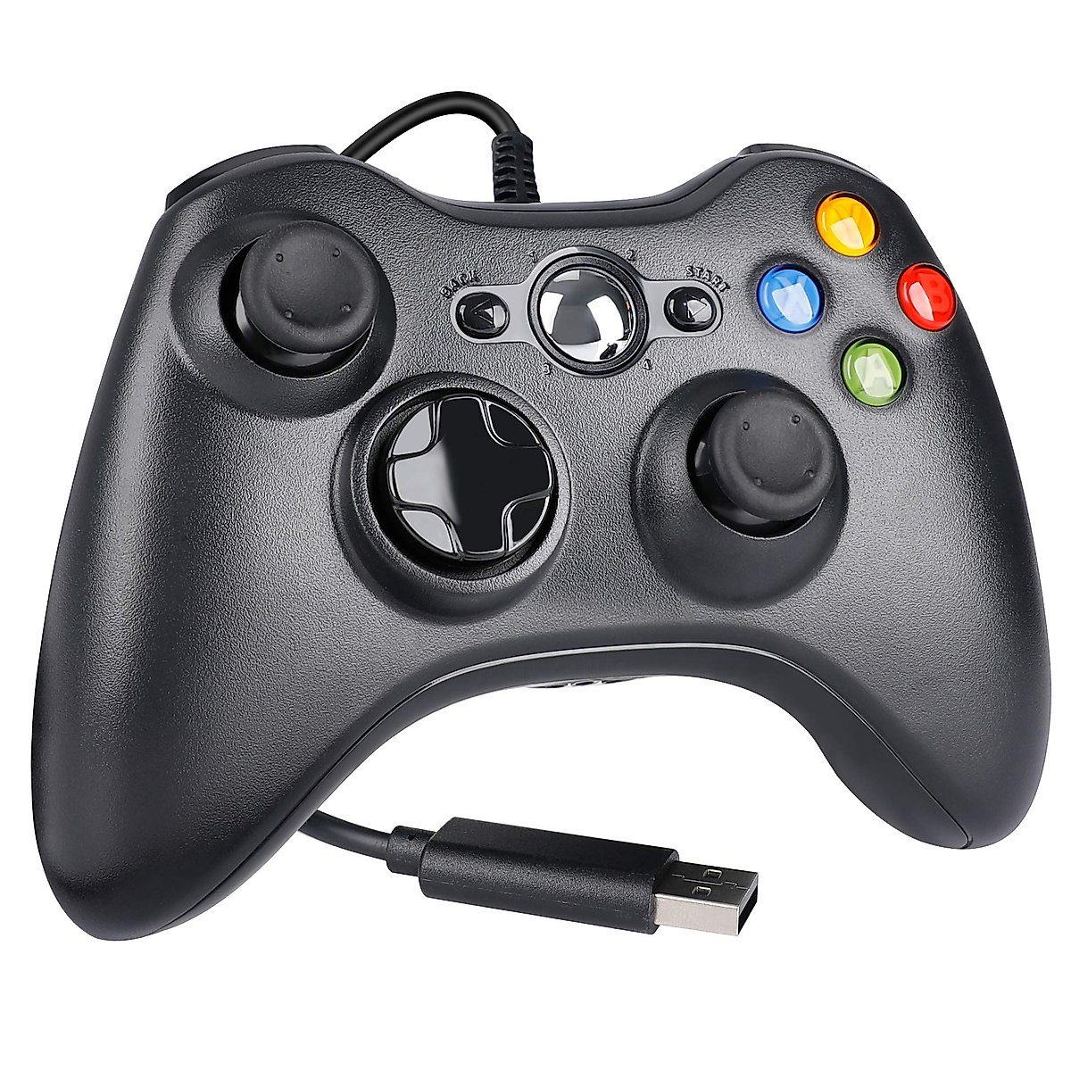 Y Team Wired Controller for Xbox 360, Wired Game Controller Gamepad Joystick USB for Xbox 360/Xbox 360 Slim/PC/Windows 7 8 10 11 with Dual Vibration (Black)
