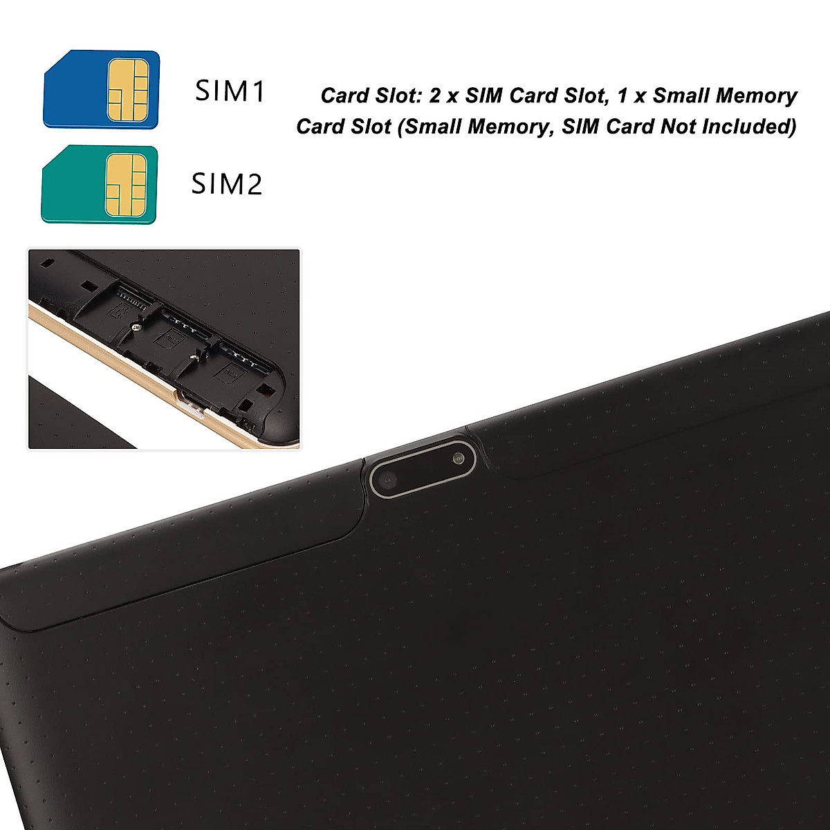 Pomya Tablet, 10.1 Inch 1280x800 IPS HD Tablet for Android 5.1, 1GB RAM 16GB ROM 8 Core Tablet Supports Small Memory Card, 3G Network PC Tablet for Daily Life