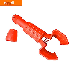 Commercial Mop Clamps-Quick Change Head Mop Handle -Heavy Duty Mop Head Replacement Holder Change Mop Handle -Commercial Gripper Mop Wet Mop Handle (KL-ZJ-RED)