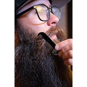 THE VINTAGE GROOMING CO. Death Grip Extra Strong Hold Mustache Wax and Death Grip Mustache Keychain Comb Set