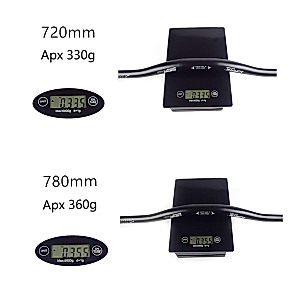 Wake 31.8mm MTB Mountain Bike Handlebar, Aluminum Alloy Mountain Bike Bicycle Riser Handlebar Extra Long 720/780mm with Paint Matte Surface (Black, 780mm)