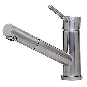 Alfi AB2025 Solid Stainless Steel Pull Out Kitchen Faucet