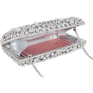 MOSSMON Luxury Crystal Clutch Women Rhinestone Evening Bag for Party and Wedding