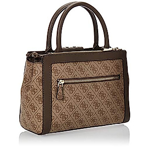 GUESS Logo Bling Society Satchel, Latte