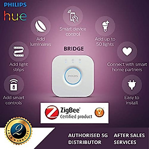 Philips Hue Play Gradient Light Tube, Large, Black & Hue Sync Box Required & Smart Hub, Compatible with Alexa, Apple Home Kit and Google Assistant, White