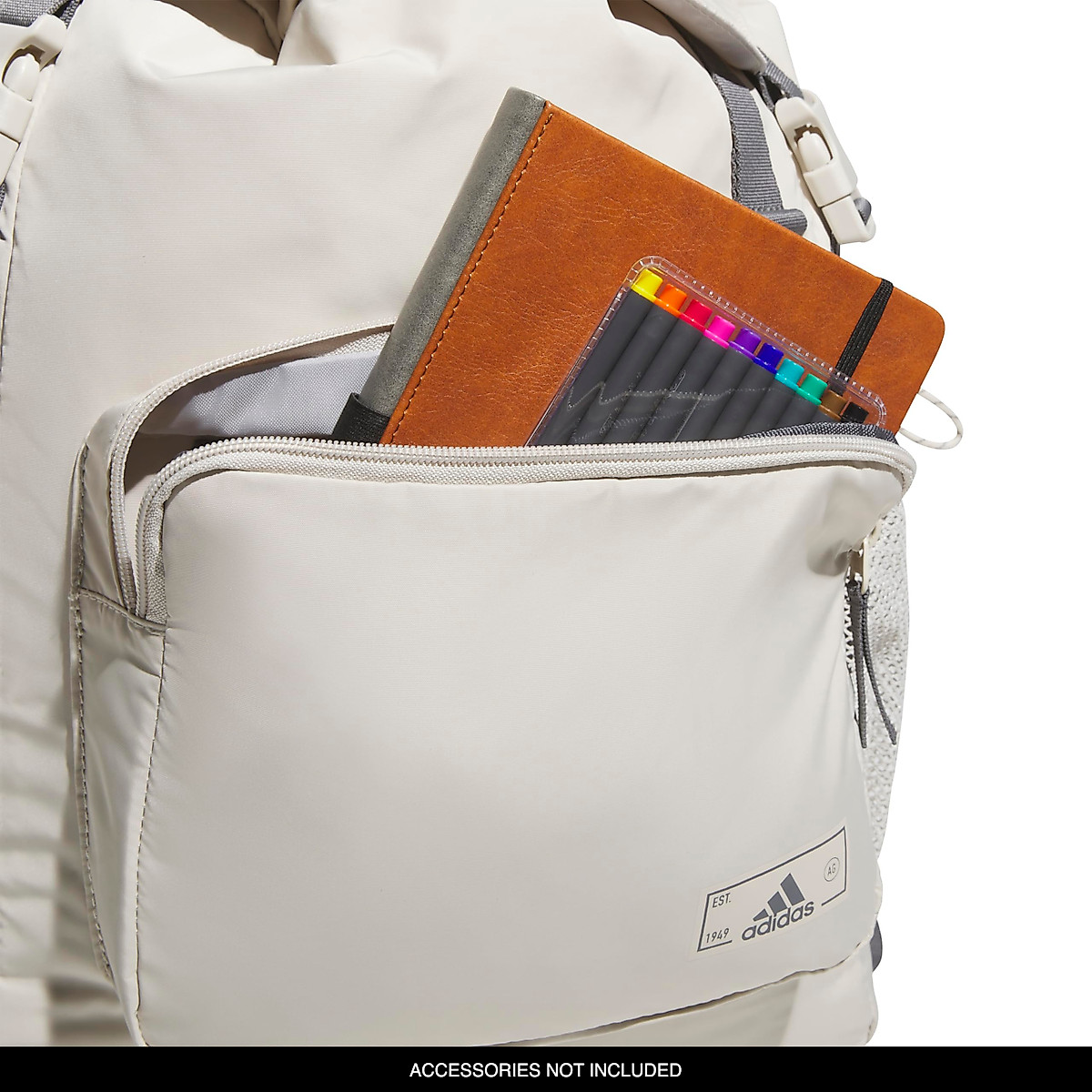 adidas Saturday Backpack, Silver Dawn Grey/Silver Violet Purple, One Size