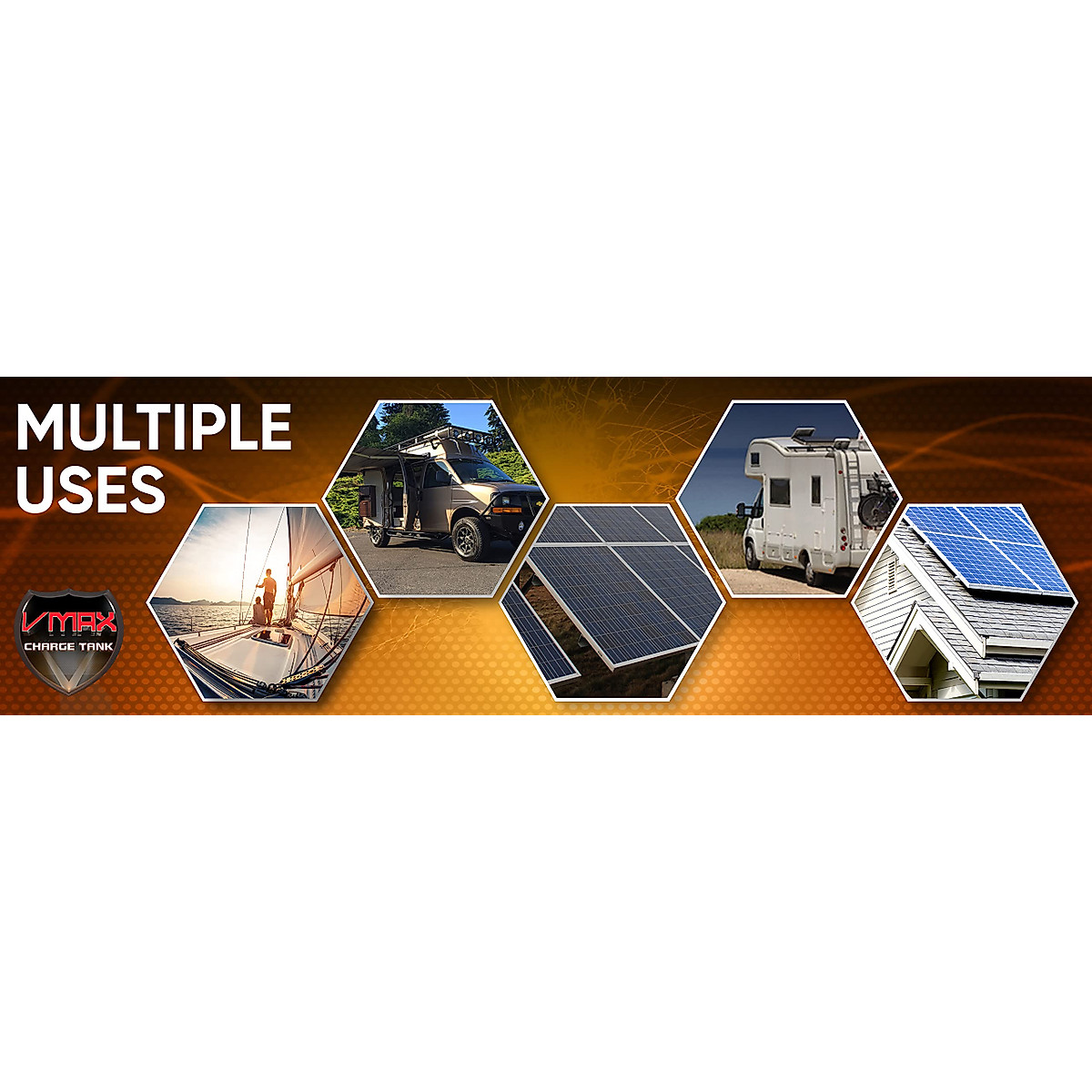 VMAX MR147-155 12V 155Ah AGM Deep Cycle Marine Battery for Minn Kota Pontoon 55 Hand Control 12V 55lb Trolling Motor