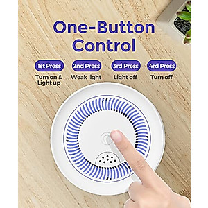 Rosekm Small Air Purifier with 1-Year Pack Replacement Filter, Personal Desk Mini Air Purifier, Room Hepa Air Purifier Fresheners Cleaner for Pets, Smoke, Desktop, Office (White)