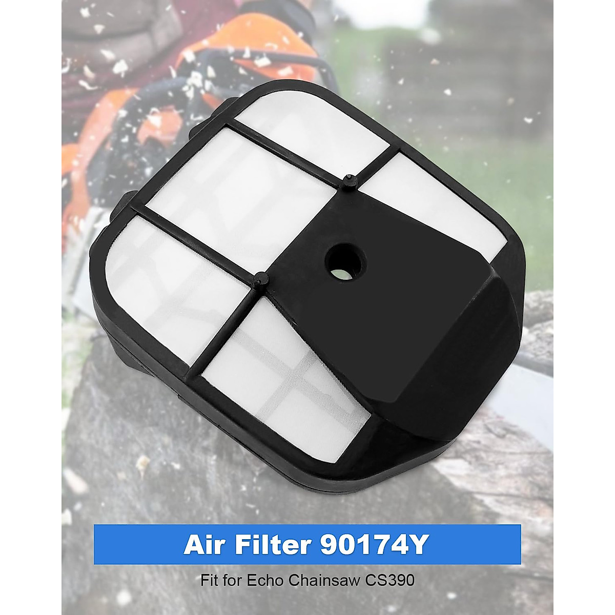 A226001090 Air Filter Fit for Echo Chainsaw CS390 CS501 491S 390SX 501SX, Air Filter Maintenance Tune-Up Kit, Replace 90174Y